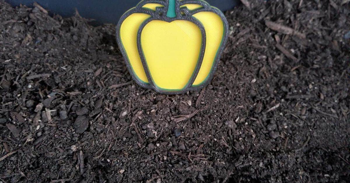 Paprika tricolor sign for garden (no MMU) by Heleplanchiste | Download ...