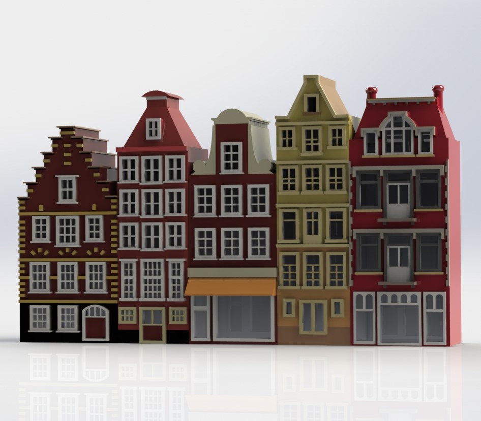 Dutch Row Houses by MiniMakerspace | Download free STL model ...