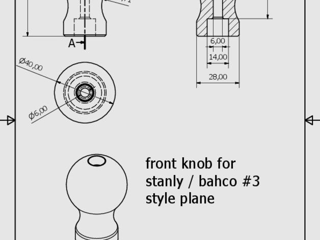 Bahco Hand Plane nr 3 Front Handle by Dr_Eamy | Download free STL model ...