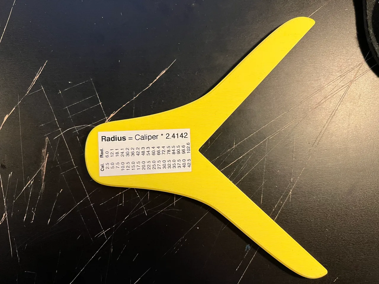 Radius Gauge for Digital Calipers by kevsparky | Download free STL ...