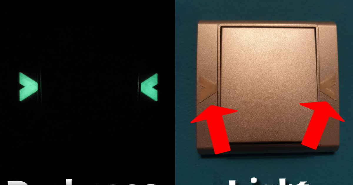 🔦 Glowing light switch marker by sh | Download free STL model ...