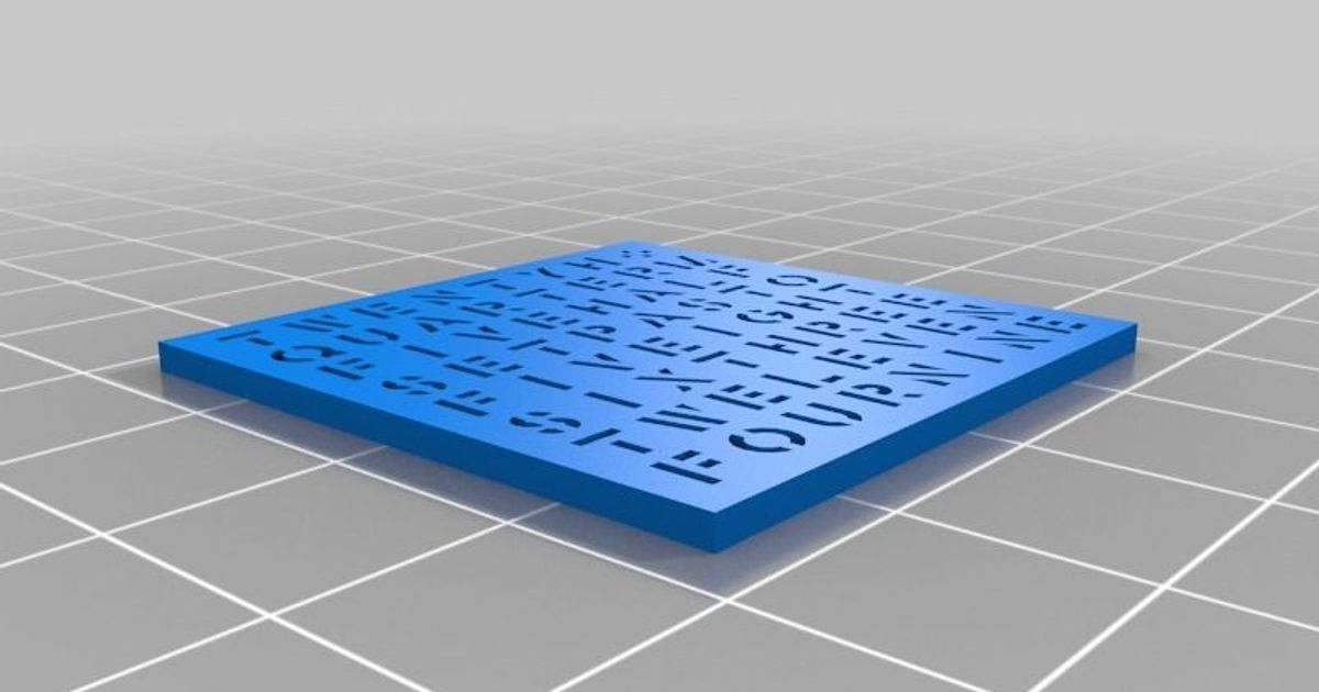 Word Clock Face by MiniSumo | Download free STL model | Printables.com