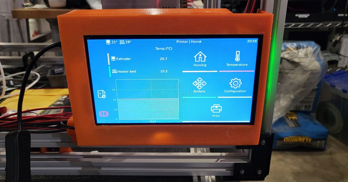 ElecLab 7 inch LCD display mount by ScruffyOrc | Download free STL ...