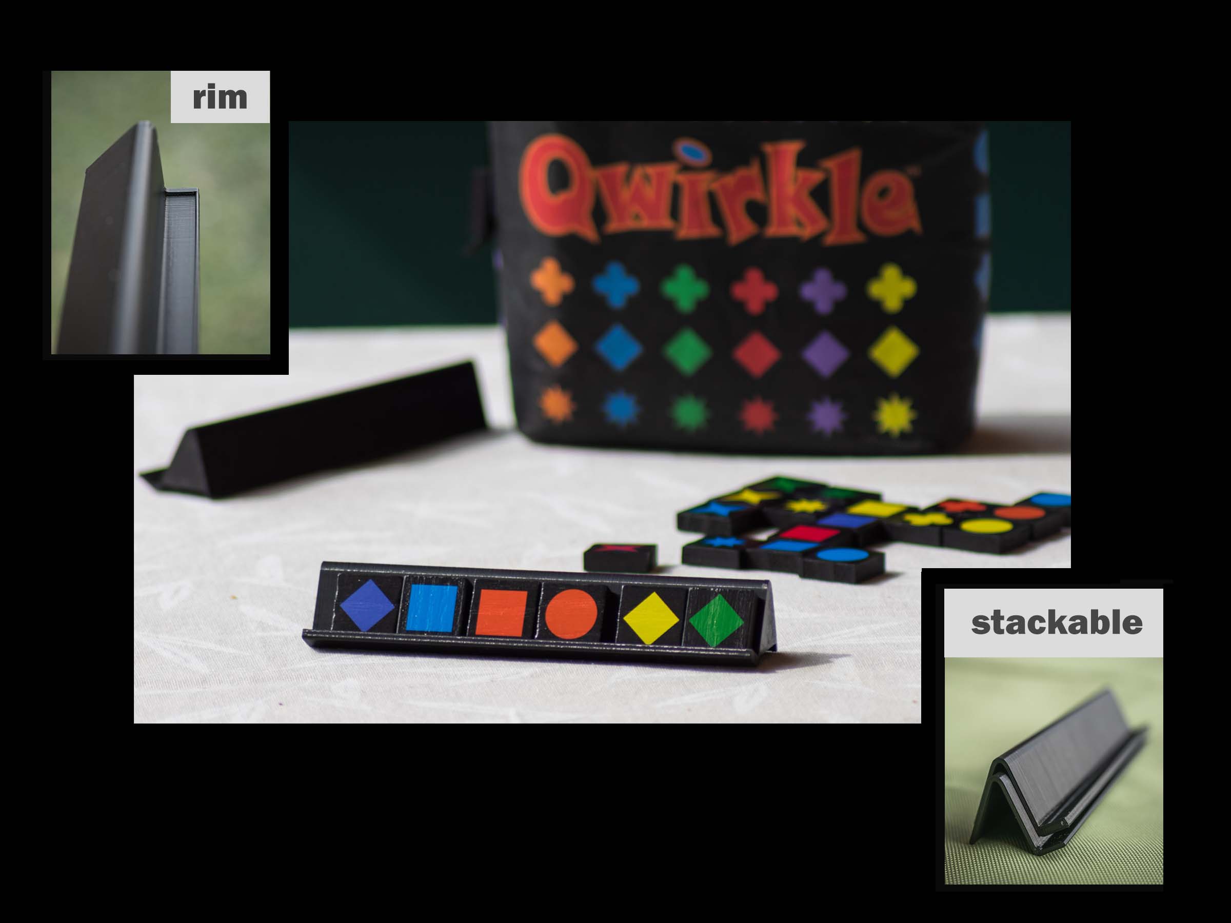 Qwirkle (tm) - Game Tile Rack by m3d | Download free STL model ...