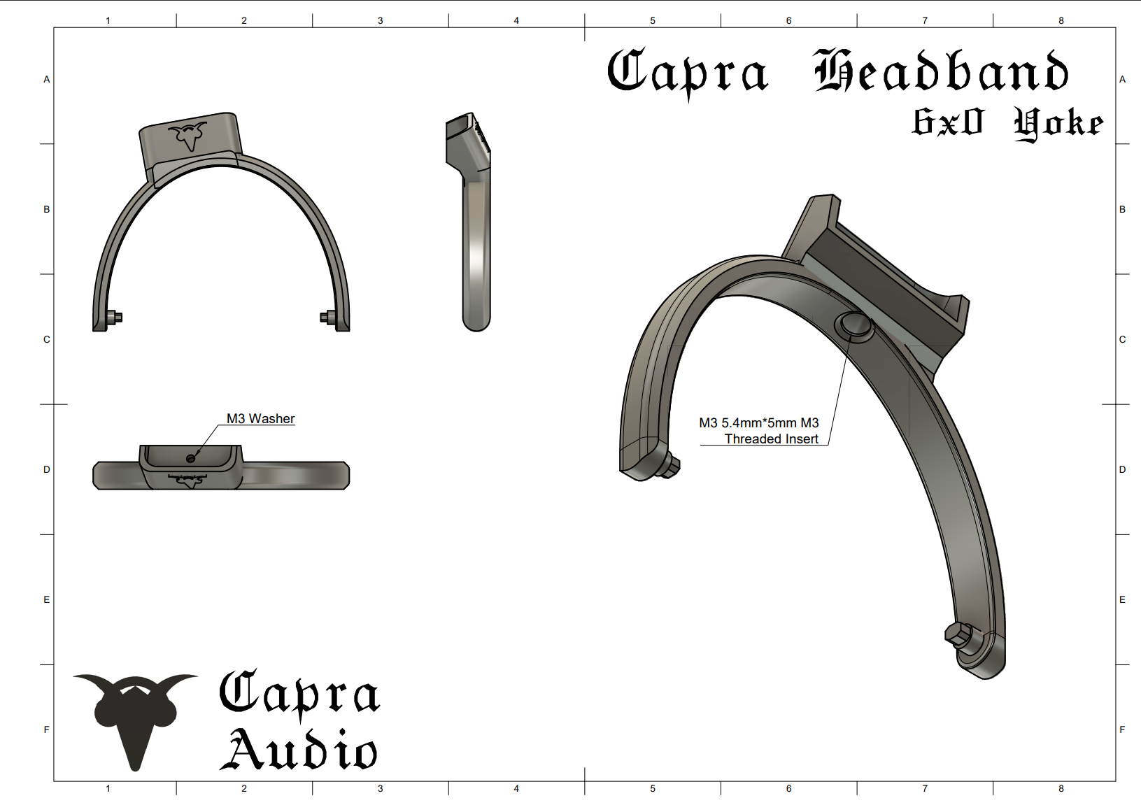 Capra Headband v1 by Capra-Audio | Download free STL model | Printables.com
