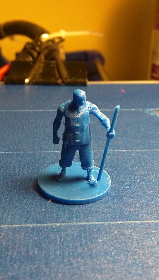 28mm Monk Miniature w/Heavy Staff by Ulmeck | Download free STL model ...