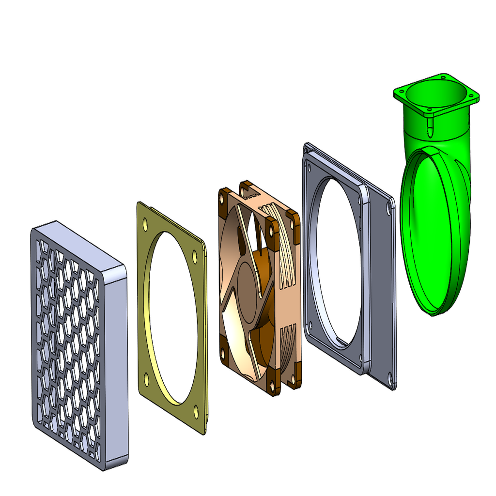 Anycubic Photon 80mm fan + funnel by Martin L. | Download free STL ...