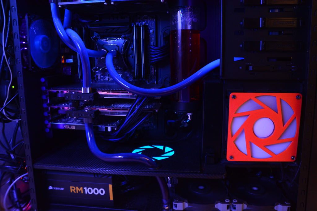 Aperture Style 140mm Fan Grille by TheBasedDoge | Download free STL ...