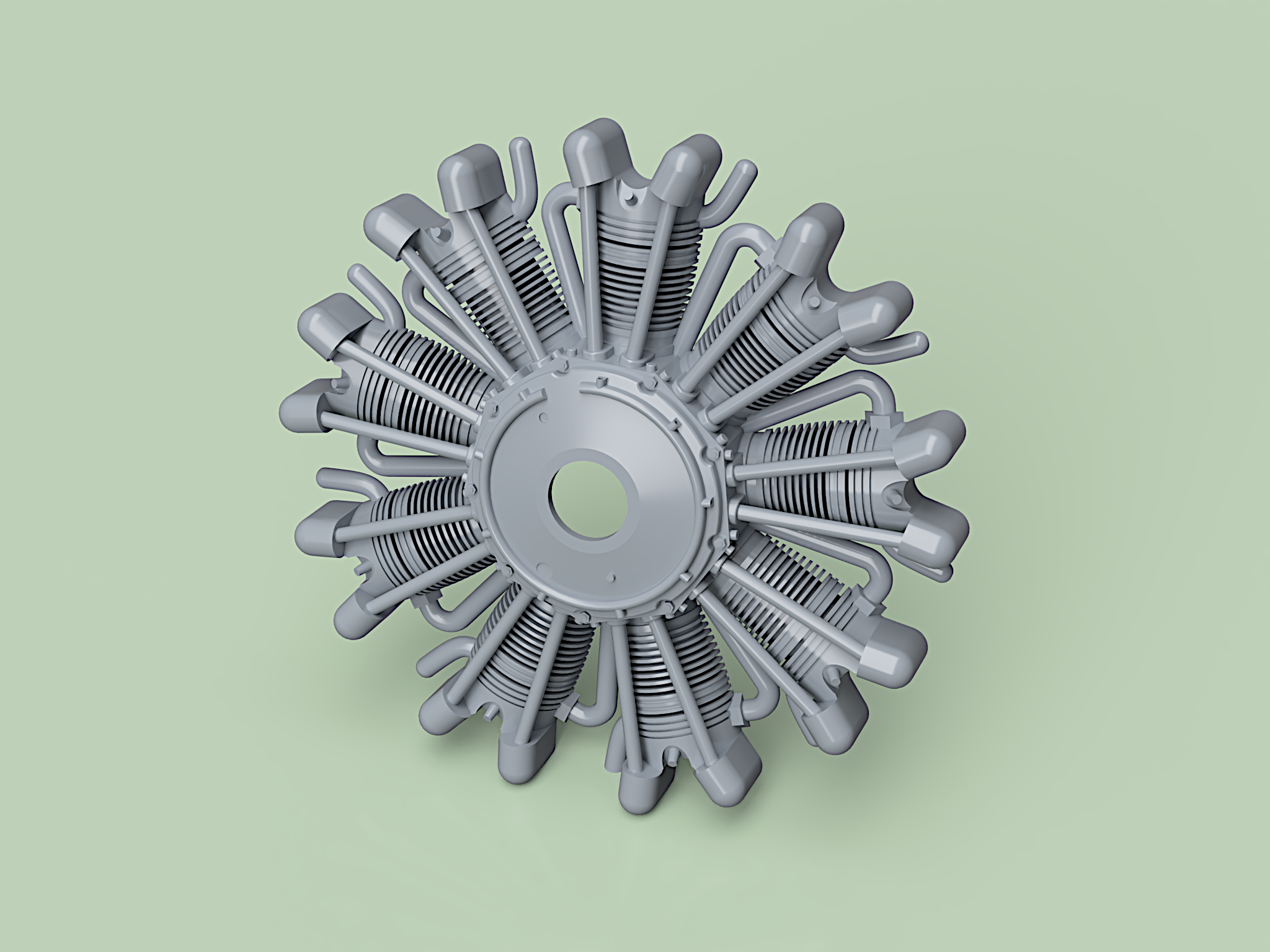 Dummy_9_Cylinder_Radial_Aero_Engine by Airwaves Ted | Download free STL ...