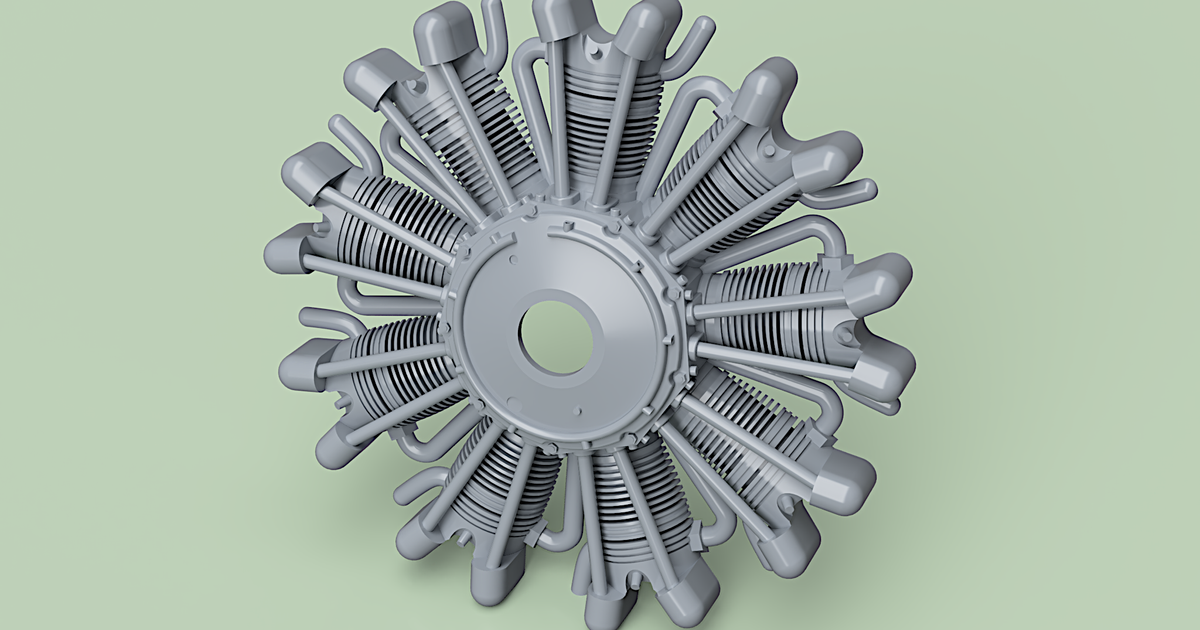 Dummy_9_Cylinder_Radial_Aero_Engine by Airwaves Ted | Download free STL ...