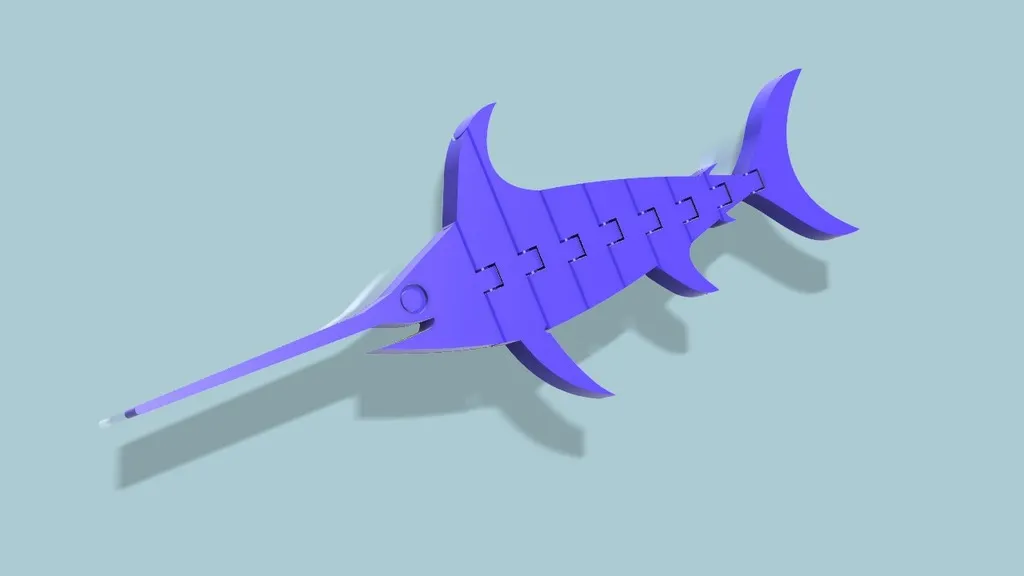 Flexi Articulated Swordfish by Airwaves Ted | Download free STL model ...