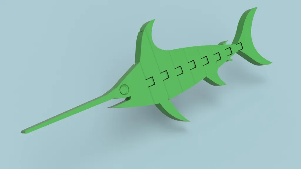 Flexi Articulated Swordfish by Airwaves Ted | Download free STL model ...