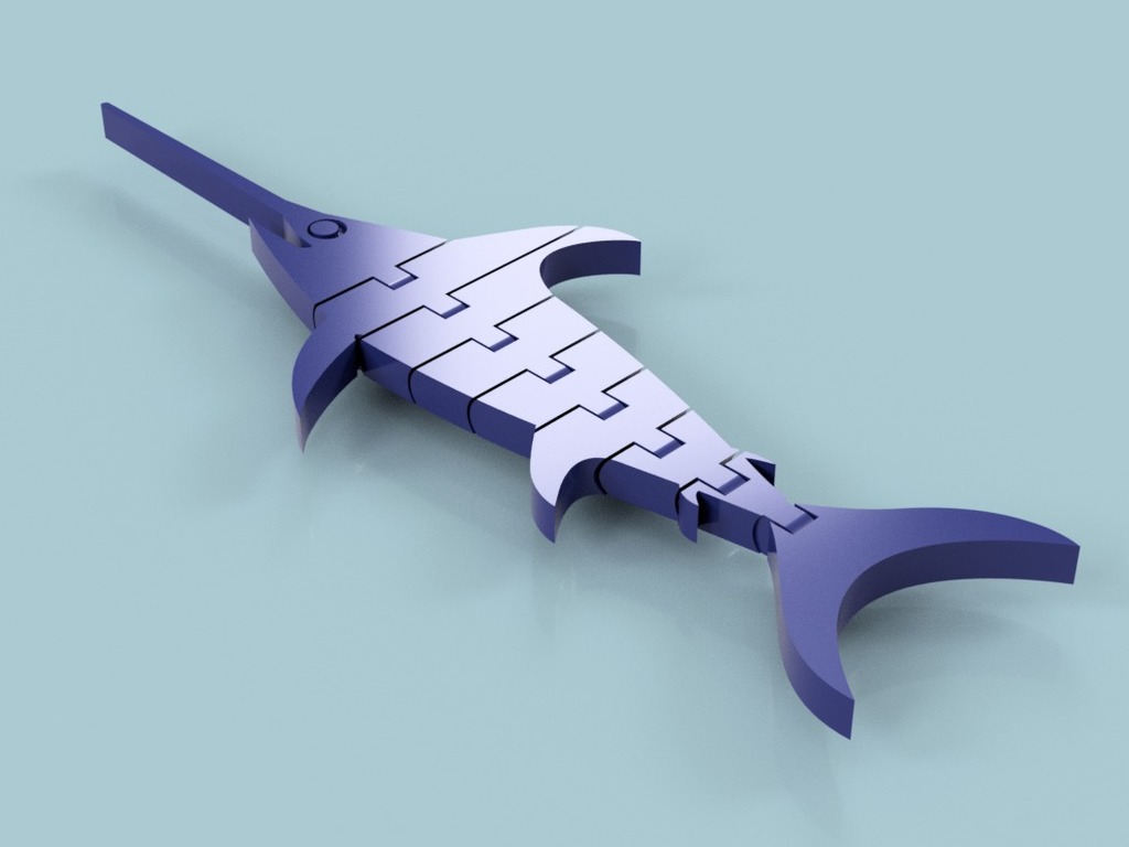 Flexi Articulated Swordfish by Airwaves Ted | Download free STL model ...