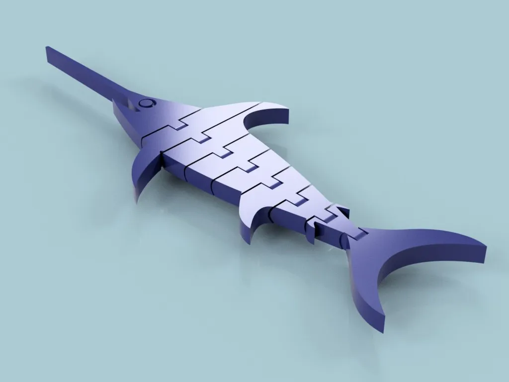 Flexi Articulated Swordfish by Airwaves Ted | Download free STL model ...