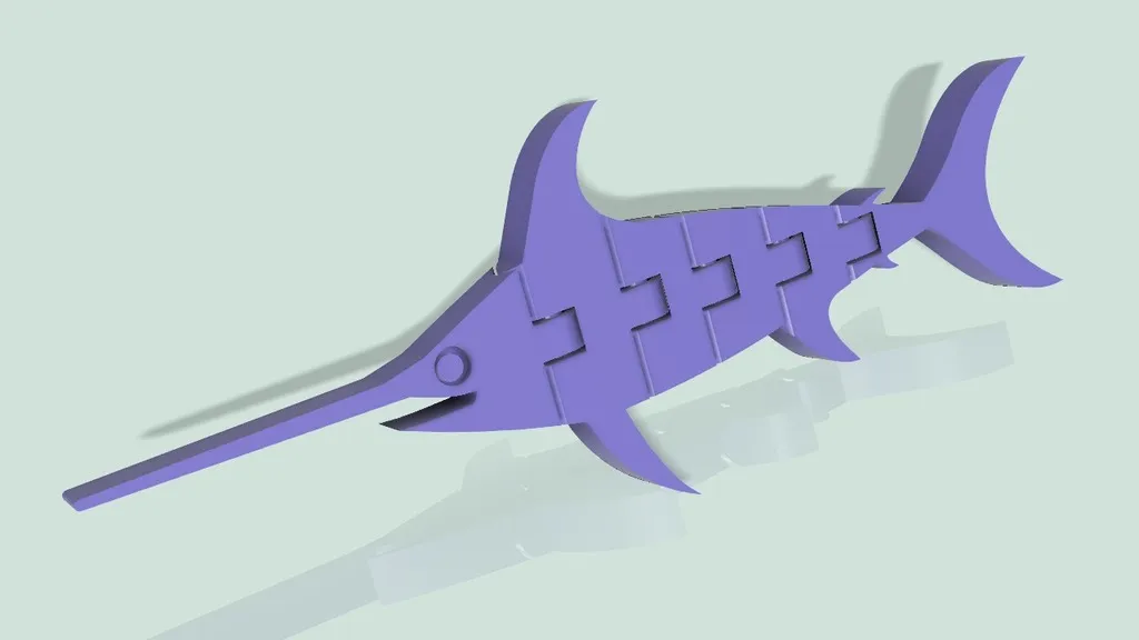 Flexi Articulated Swordfish (small) by Airwaves Ted | Download free STL ...