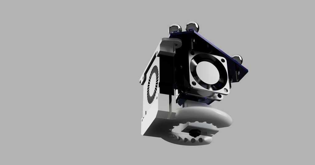 Cooling fan assembly for e3d volcano on Smart Effector R2 by Core3D ...