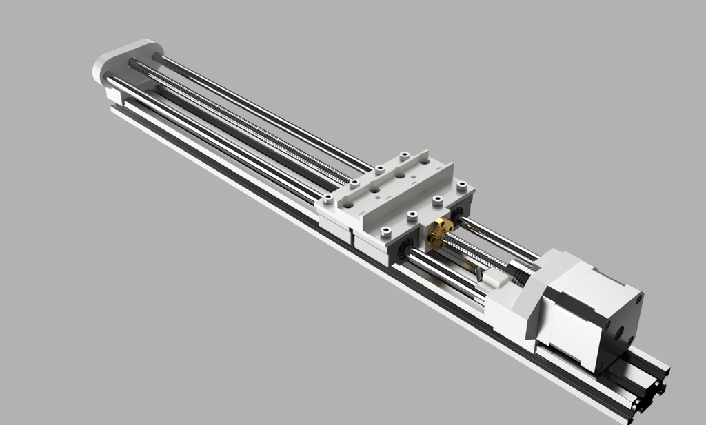 Linear Double Screw Rail (2040) by Core3D.tech | Download free STL ...