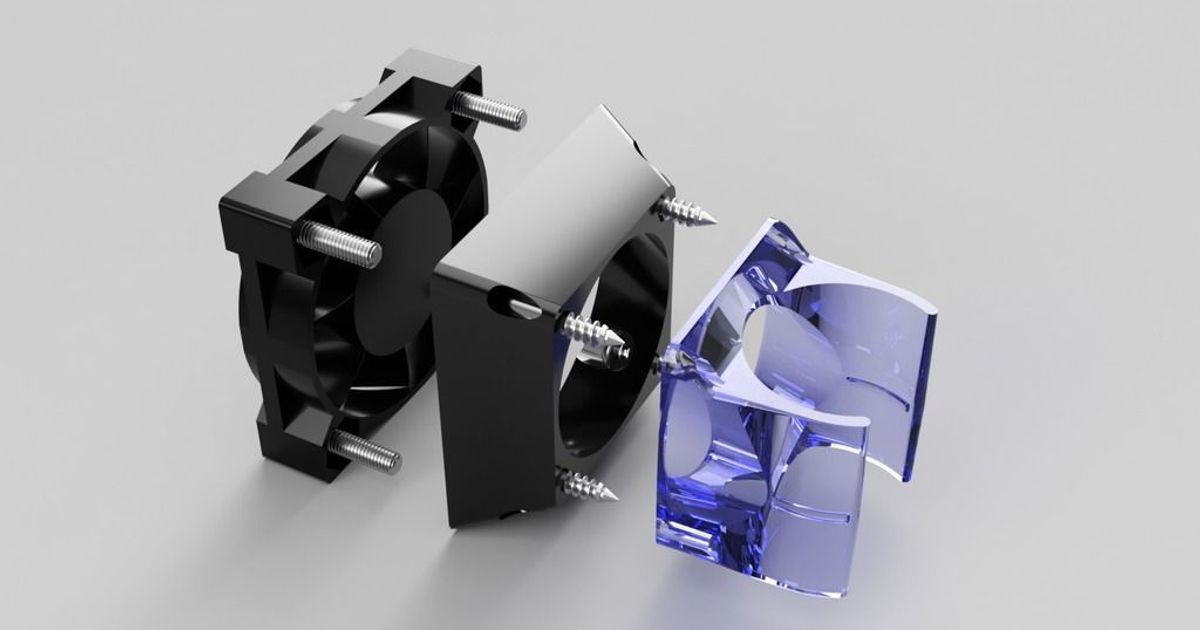 E3D 30mm to 40mm fan adapter by Core3D.tech | Download free STL model ...