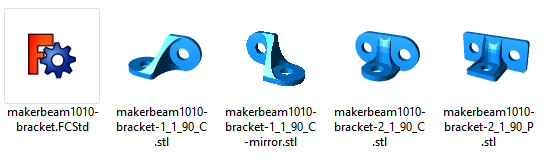 Brackets for 1010 (10mm) MakerBeam® by Jarfil | Download free STL model ...