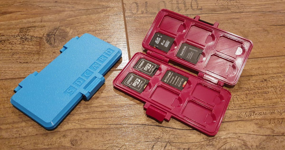 Rugged SD Card case for the road by Darazsweb | Download free STL model ... Rugged SD Card case for the road by Darazsweb | Download free STL model ...