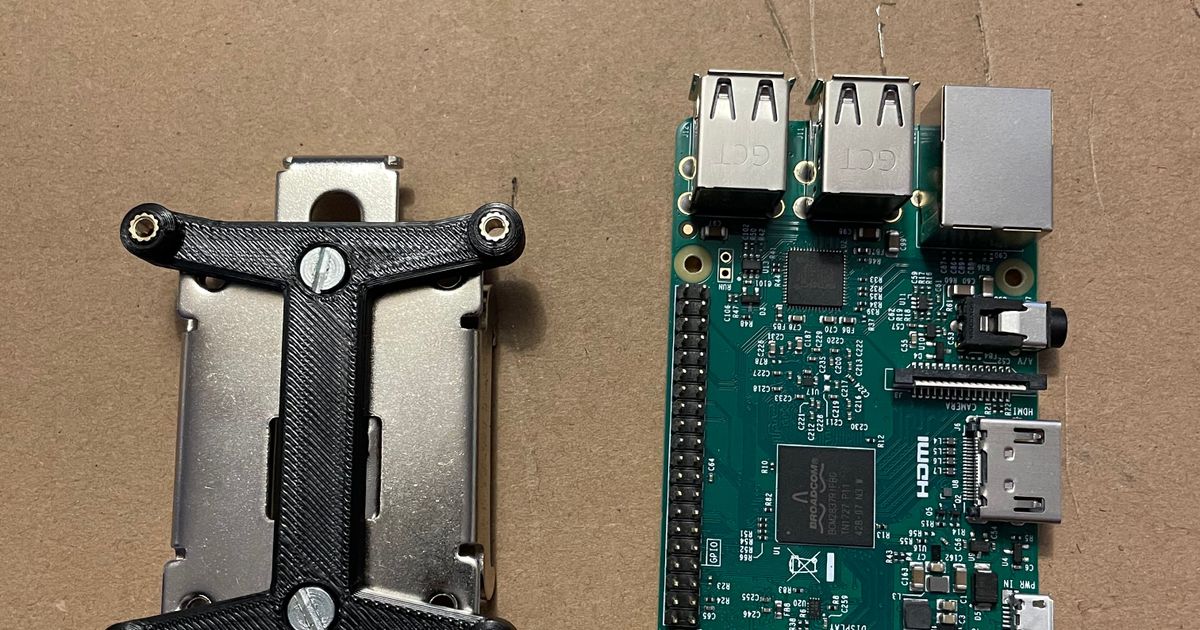 Raspberry PI din rail mount by Mikbund | Download free STL model ...