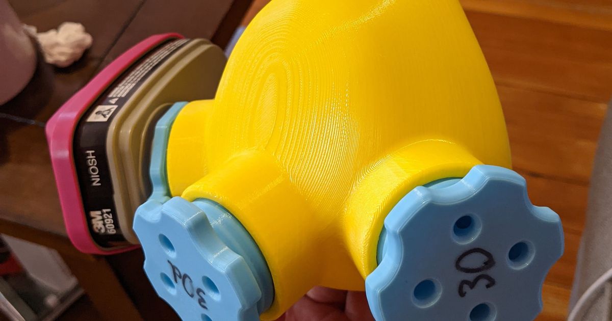 Fully Printed One-way Respirator Exhale Valve w/ NATO (40mm) Threading ...