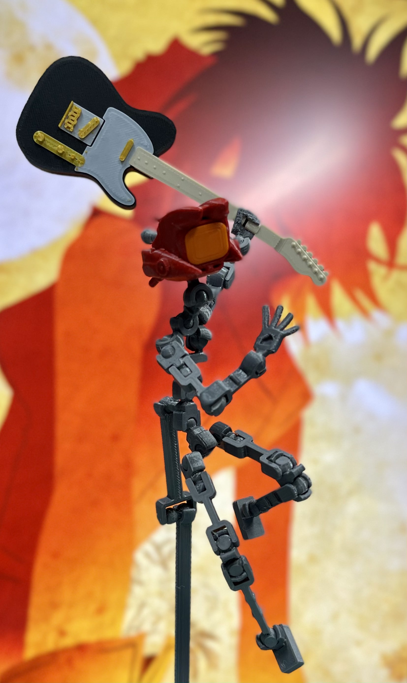 FLCL Canti Head and Guitar for Lucky 13 Figure by DVA Maker Studios ...