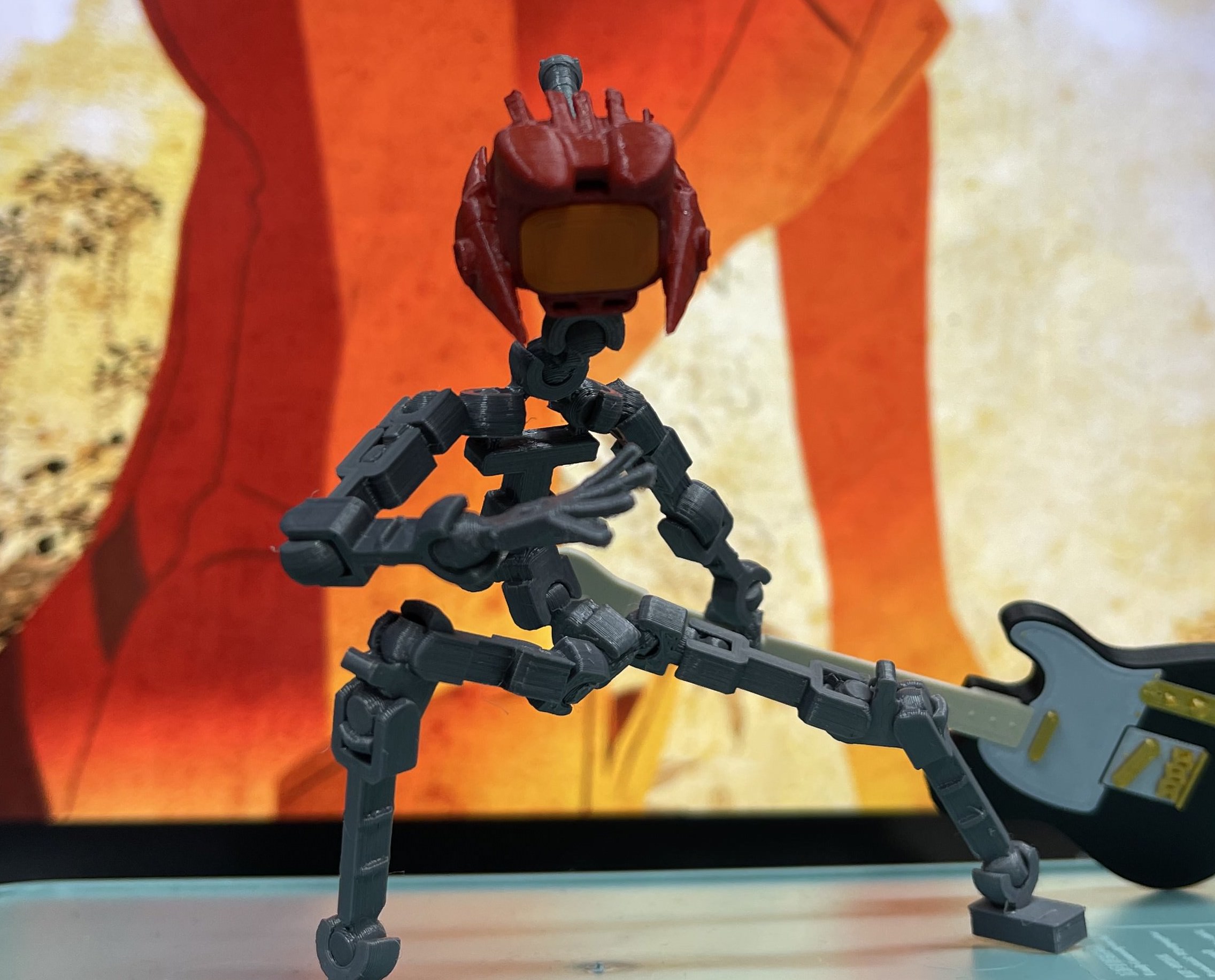 FLCL Canti Head and Guitar for Lucky 13 Figure by DVA Maker Studios ...
