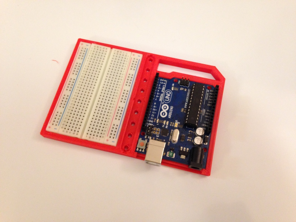 Arduino w/Breadboard Holder by woodle | Download free STL model ...
