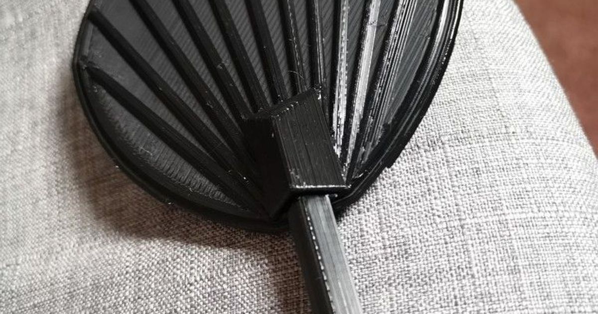 Japanese-Style Hand Fan (for charcoal) by gexgecko | Download free STL ...