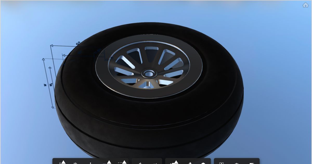 Aircraft Wheel by GerryPB | Download free STL model | Printables.com