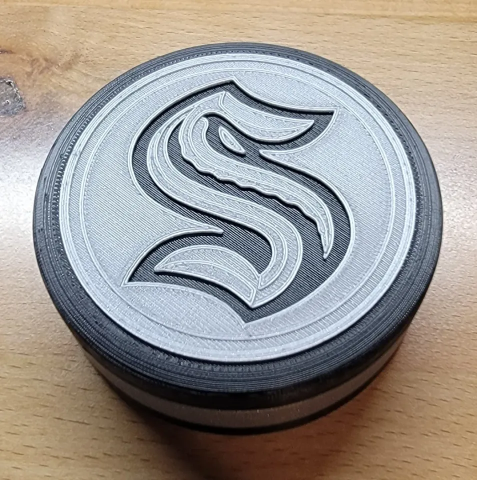 Seattle Kraken Hockey Puck Container by brannonz | Download free STL ...