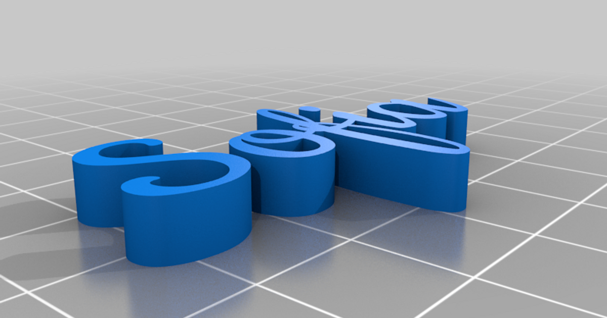 My Customizsofiaed Text by ceciui | Download free STL model ...