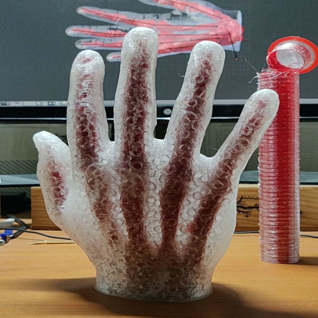 Hand with bones (for multi-material) por PittRBM | Descargar modelo STL ...