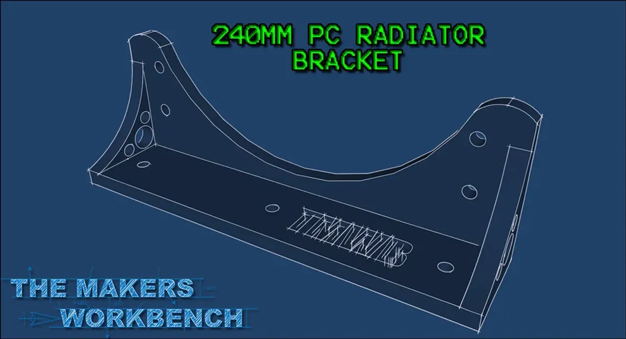 240mm PC Radiator Mounting Bracket by TheMakersWorkbench | Download ...