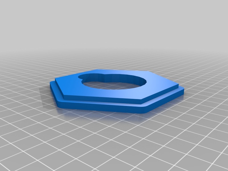Hexagonal Microphone Flag, 50mm square sides, 36mm Hole by ...
