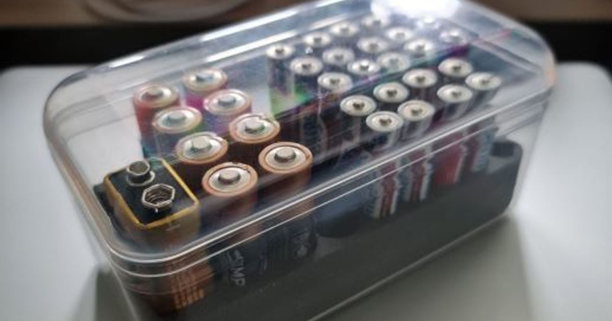 Ferrero Box Battery Organizer by Guax | Download free STL model ...