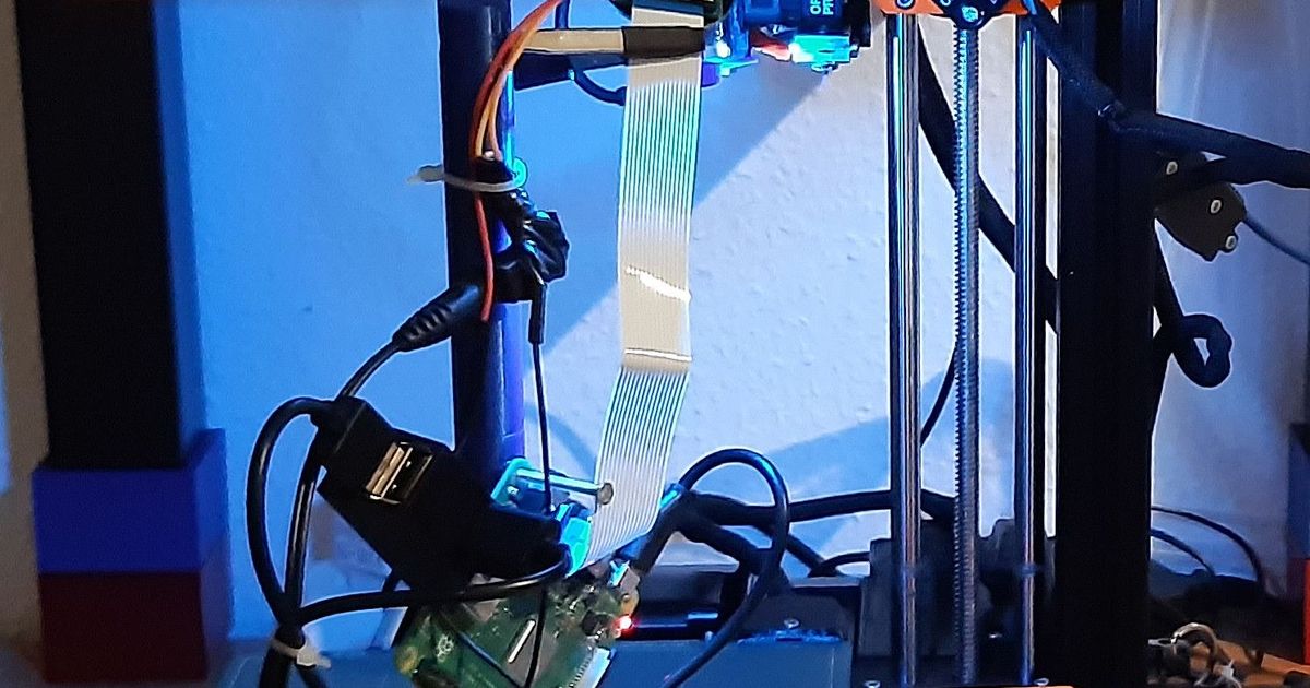 OctoPi and Pi camera holder by HermannSW | Download free STL model ...