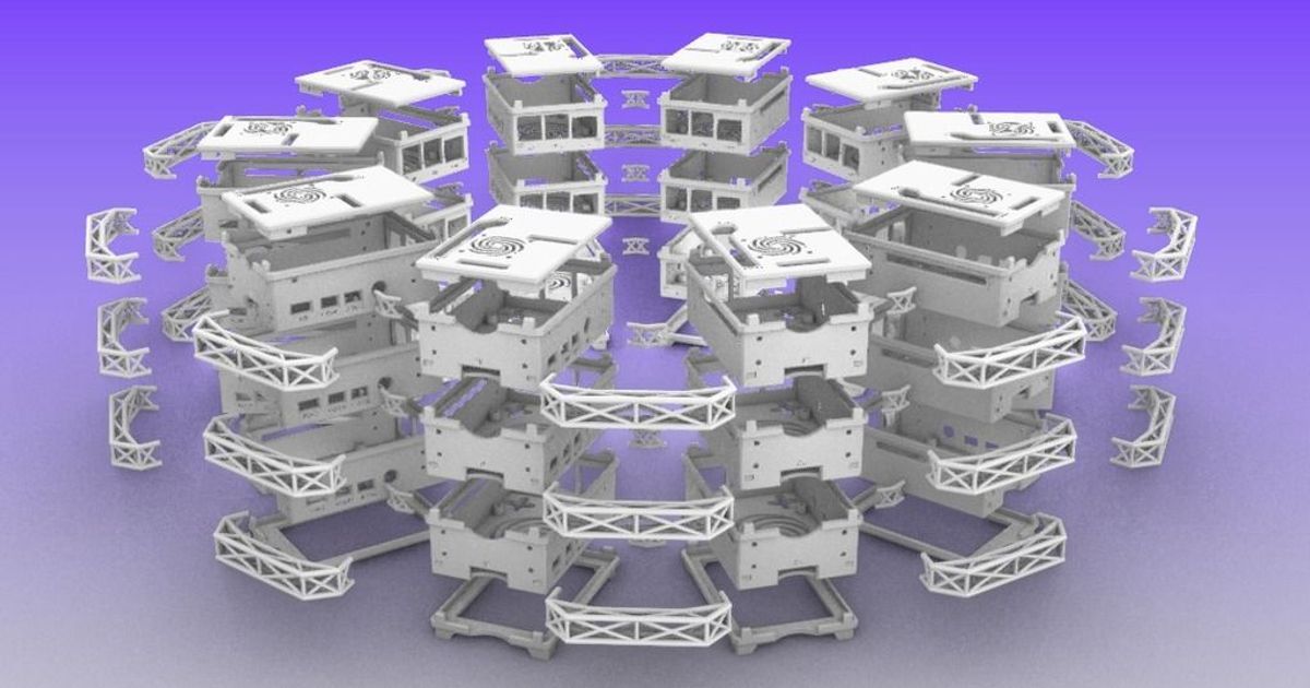 Raspberry Pi 4 Modular Radial Stacking Cluster Array by sjogerst ...