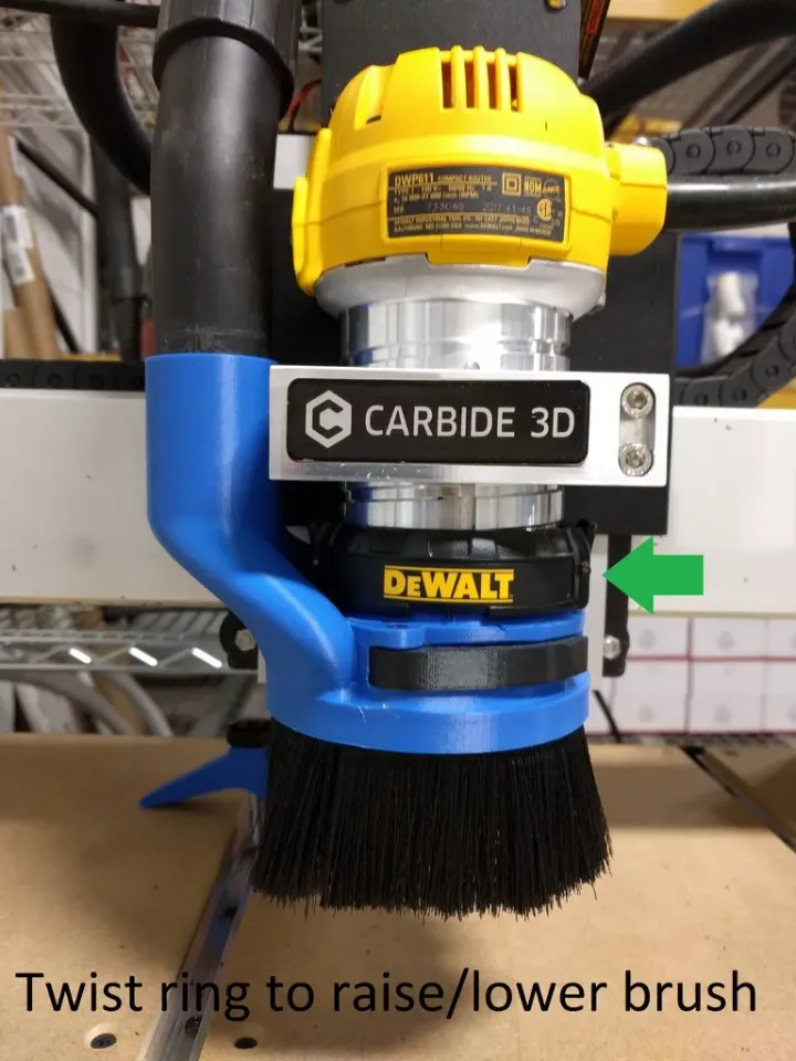 Adjustable Height CNC Dust Shoe for DeWalt 611 by Gage | Download free ...