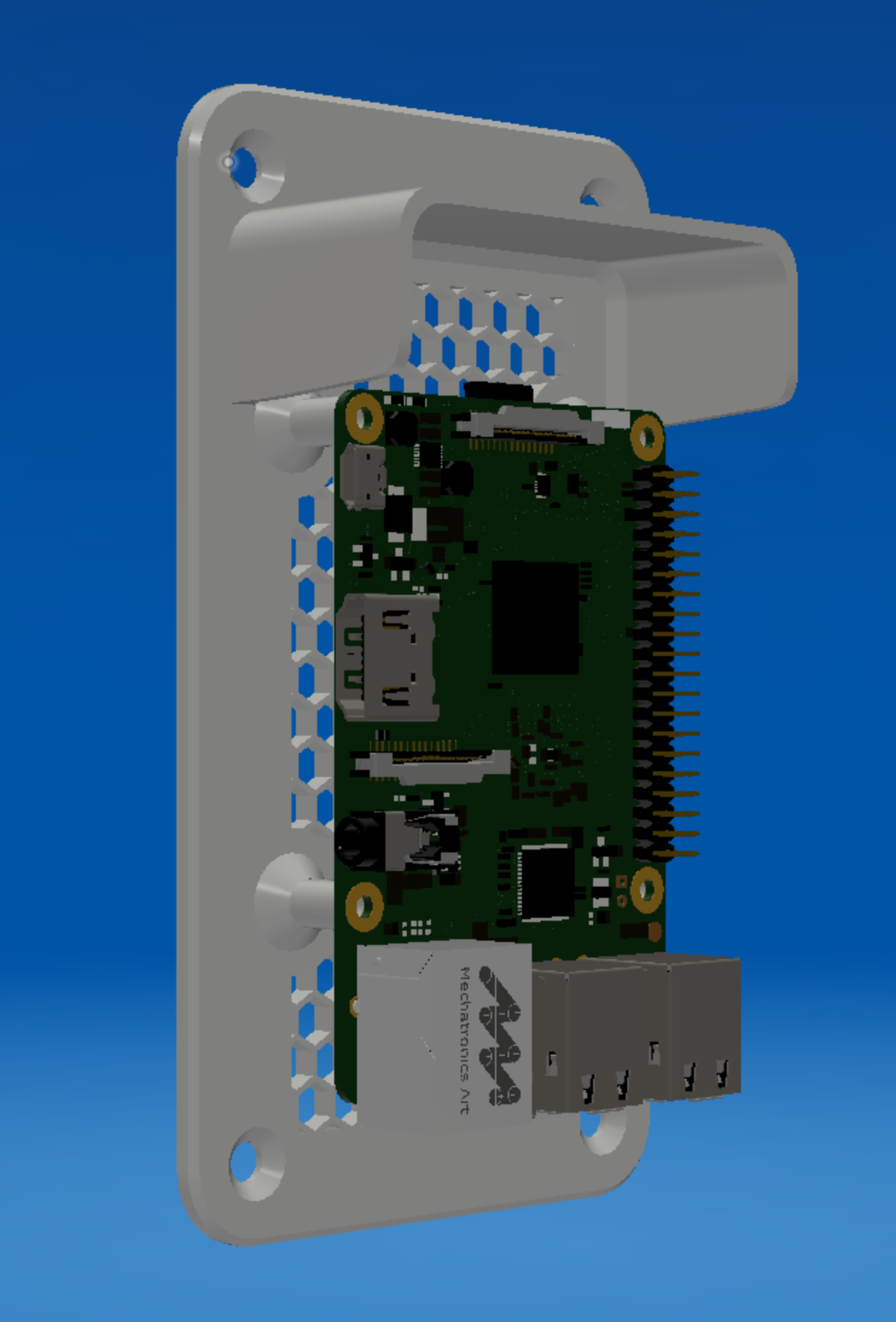 Wall Mounting plate for RaspberryPi by Chevdor | Download free STL ...