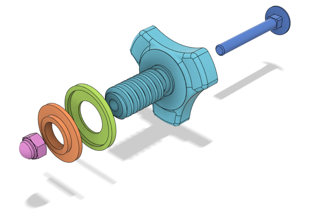 Retainer bolt for bottom tray in Kliko waste container by Anwira ...