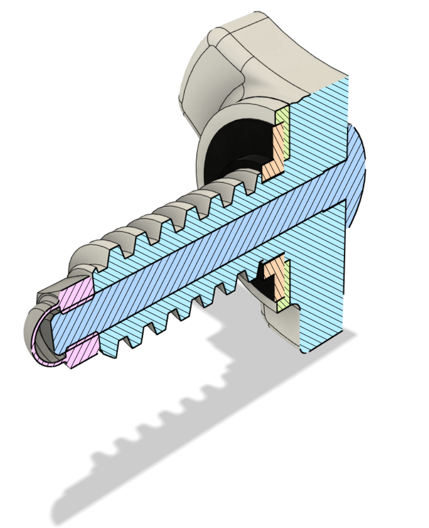 Retainer bolt for bottom tray in Kliko waste container by Anwira ...