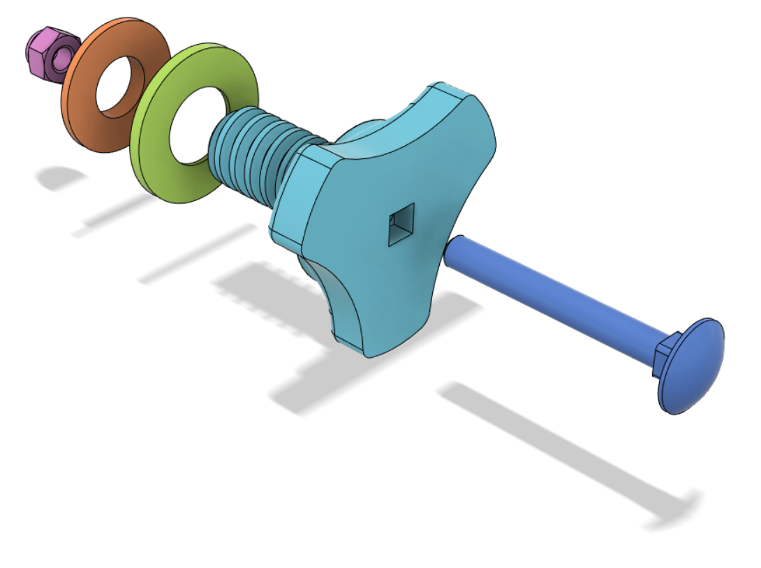Retainer bolt for bottom tray in Kliko waste container by Anwira ...
