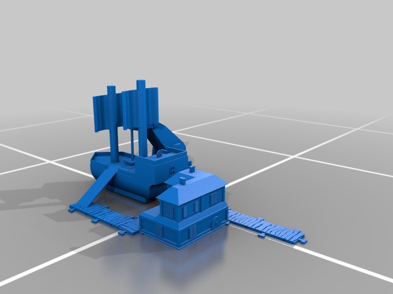 1cm scale docks by Ethan Kohlbacher | Download free STL model ...