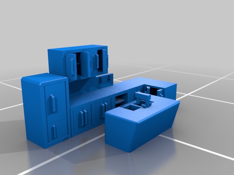 Mini Furniture (kitchen) by Ethan Kohlbacher | Download free STL model ...