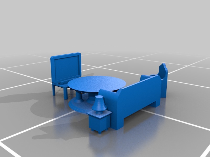 Mini Furniture (living room) by Ethan Kohlbacher | Download free STL ...