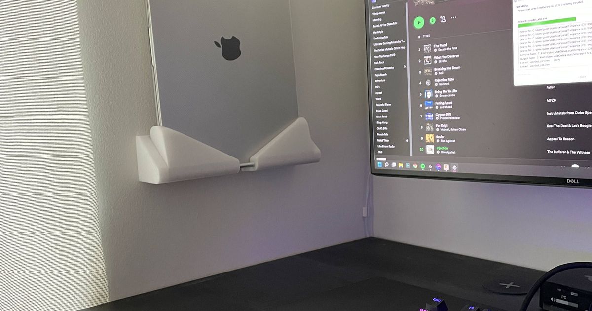 Laptop Wall Mount by jazerix | Download free STL model | Printables.com