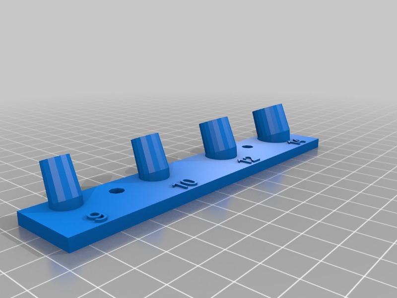 Customizable Wrench Rack v2 by cperiod | Download free STL model ...