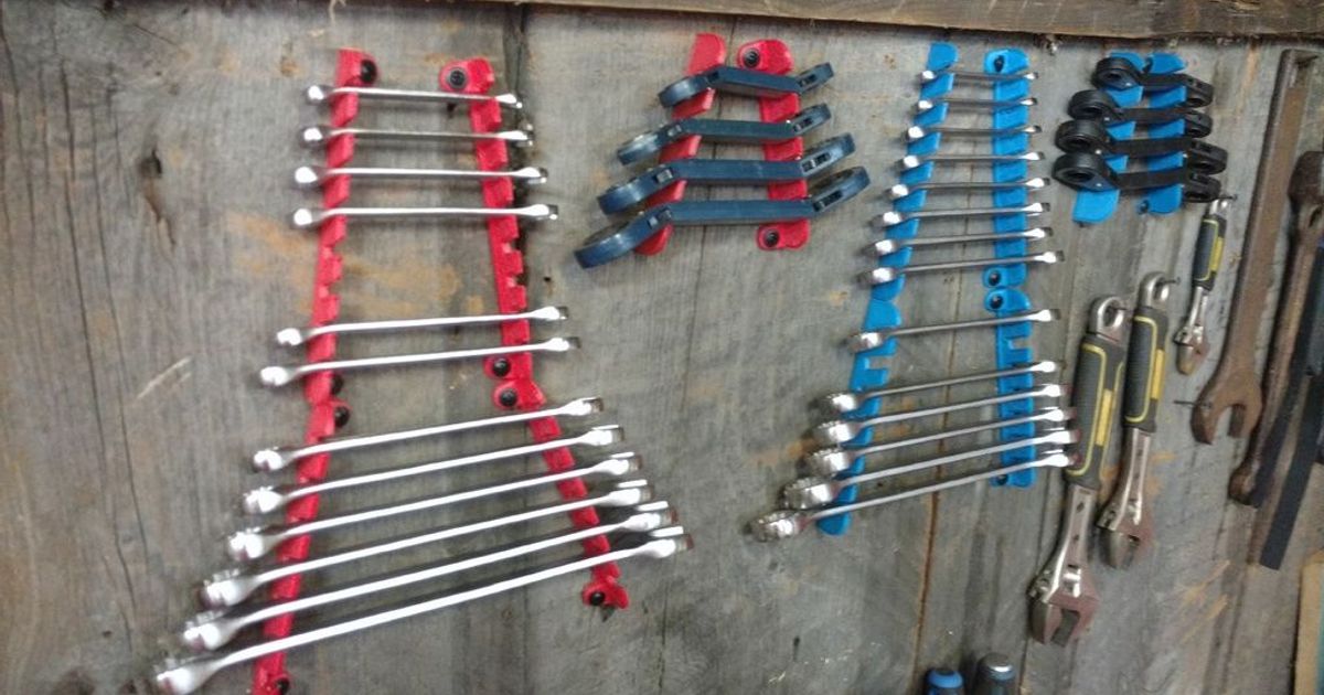Customizable Wrench Rack by cperiod | Download free STL model ...